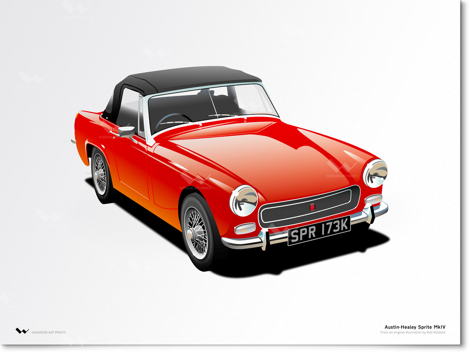 Austin-Healey Sprite MkIV Art Print – Wisdom Art Prints