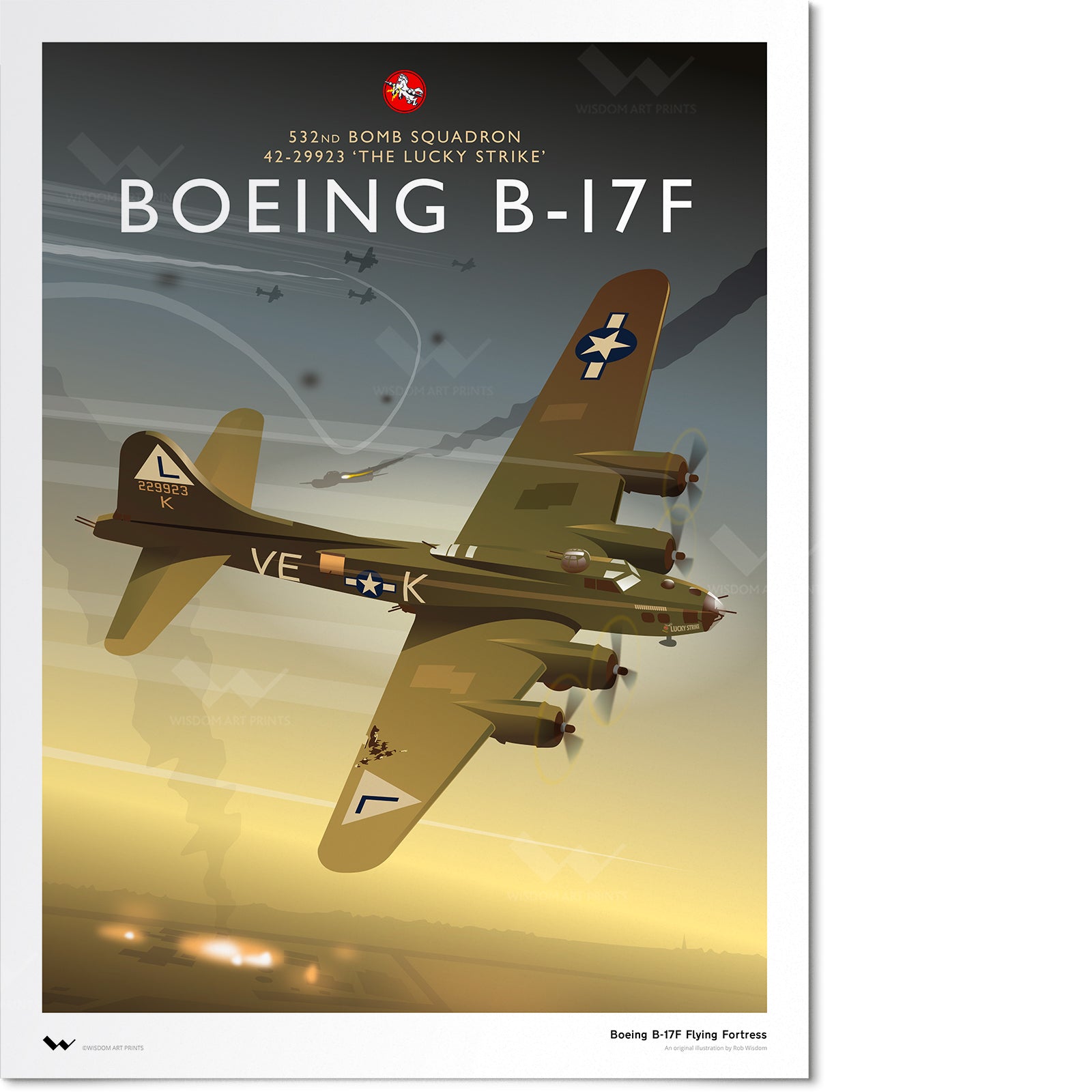 Boeing B-17F Flying Fortress Art Print – Wisdom Art Prints