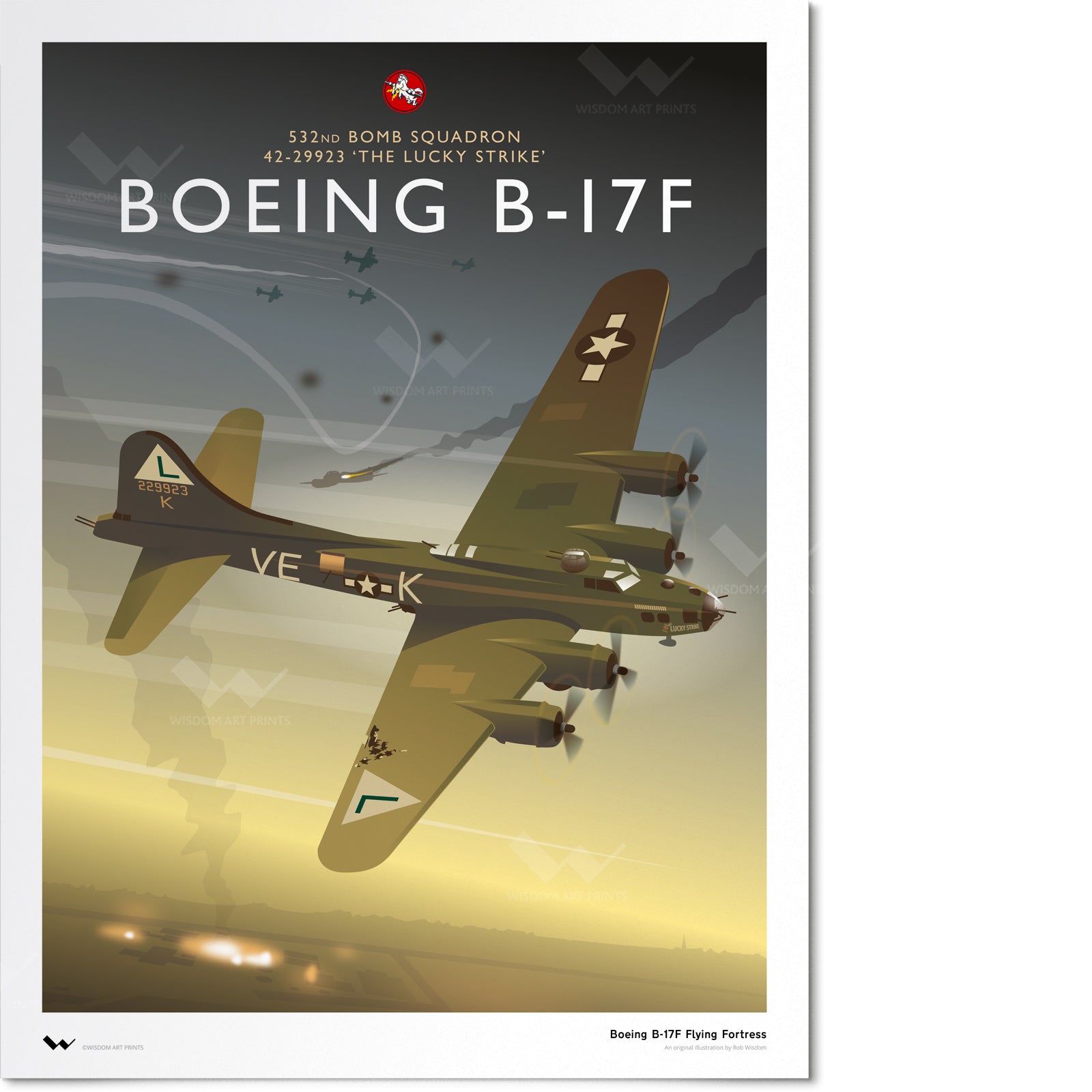 Boeing B-17F Flying Fortress Art Print – Wisdom Art Prints