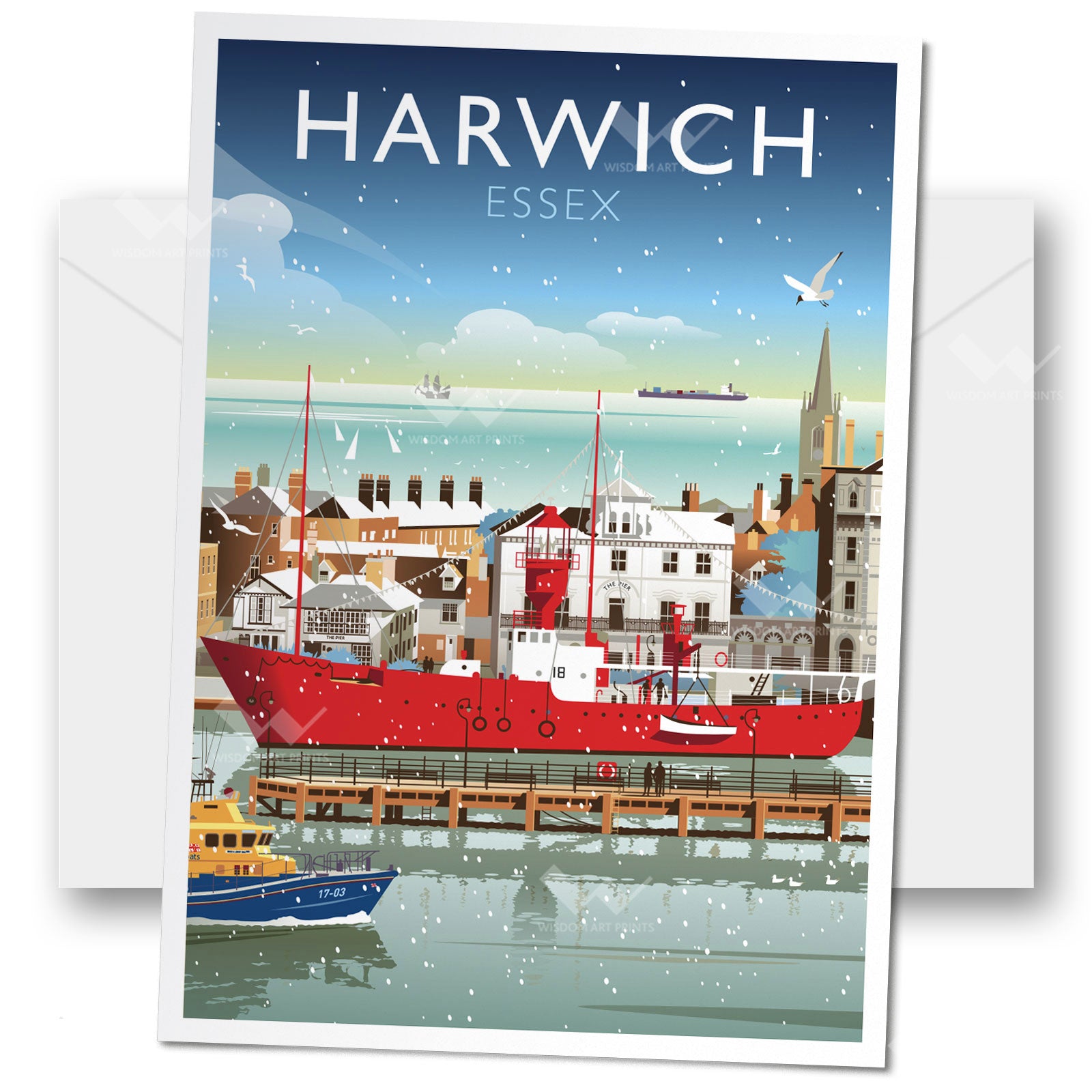 Harwich, Essex (Christmas Card) – Wisdom Art Prints
