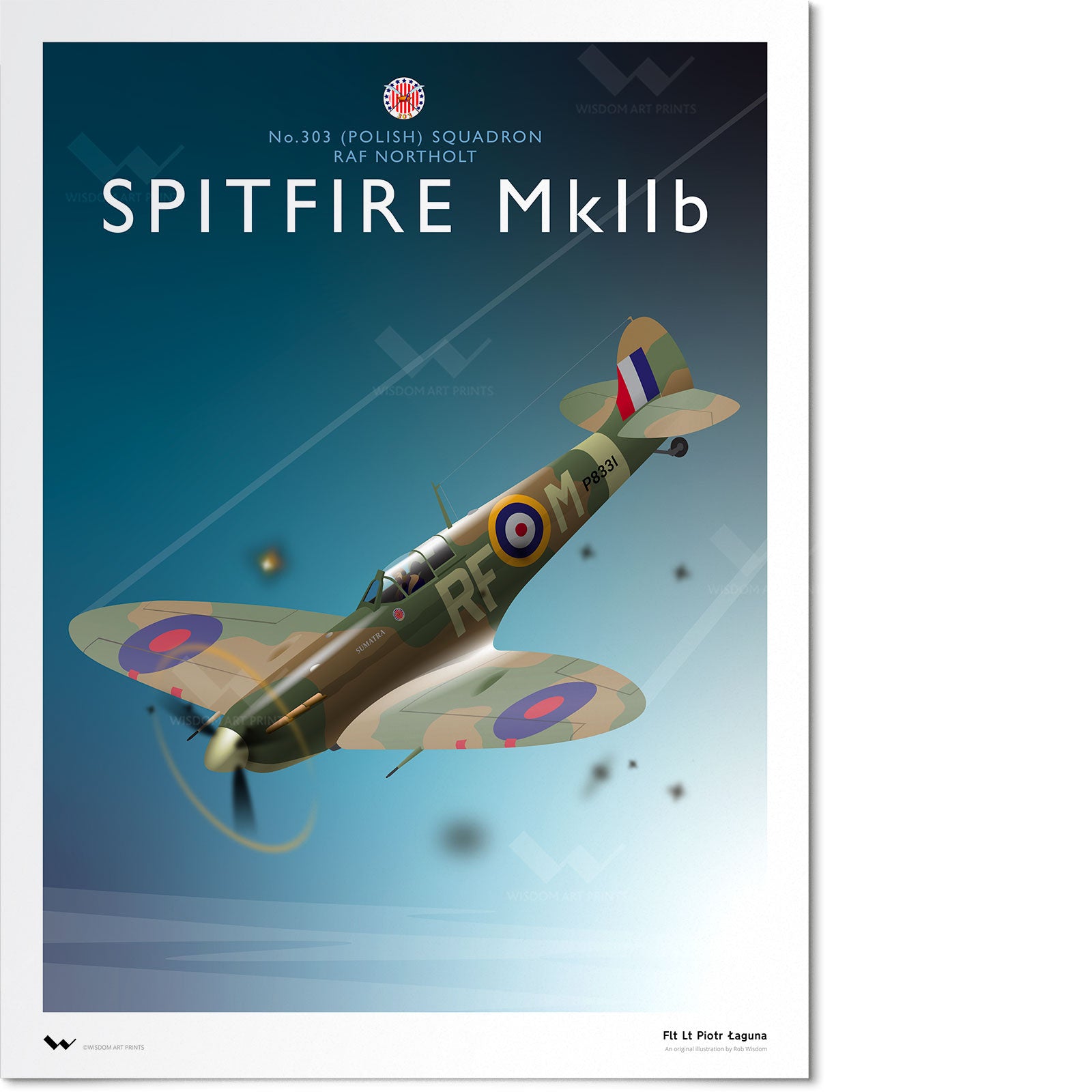 Supermarine Spitfire MkIIb Art Print – Wisdom Art Prints