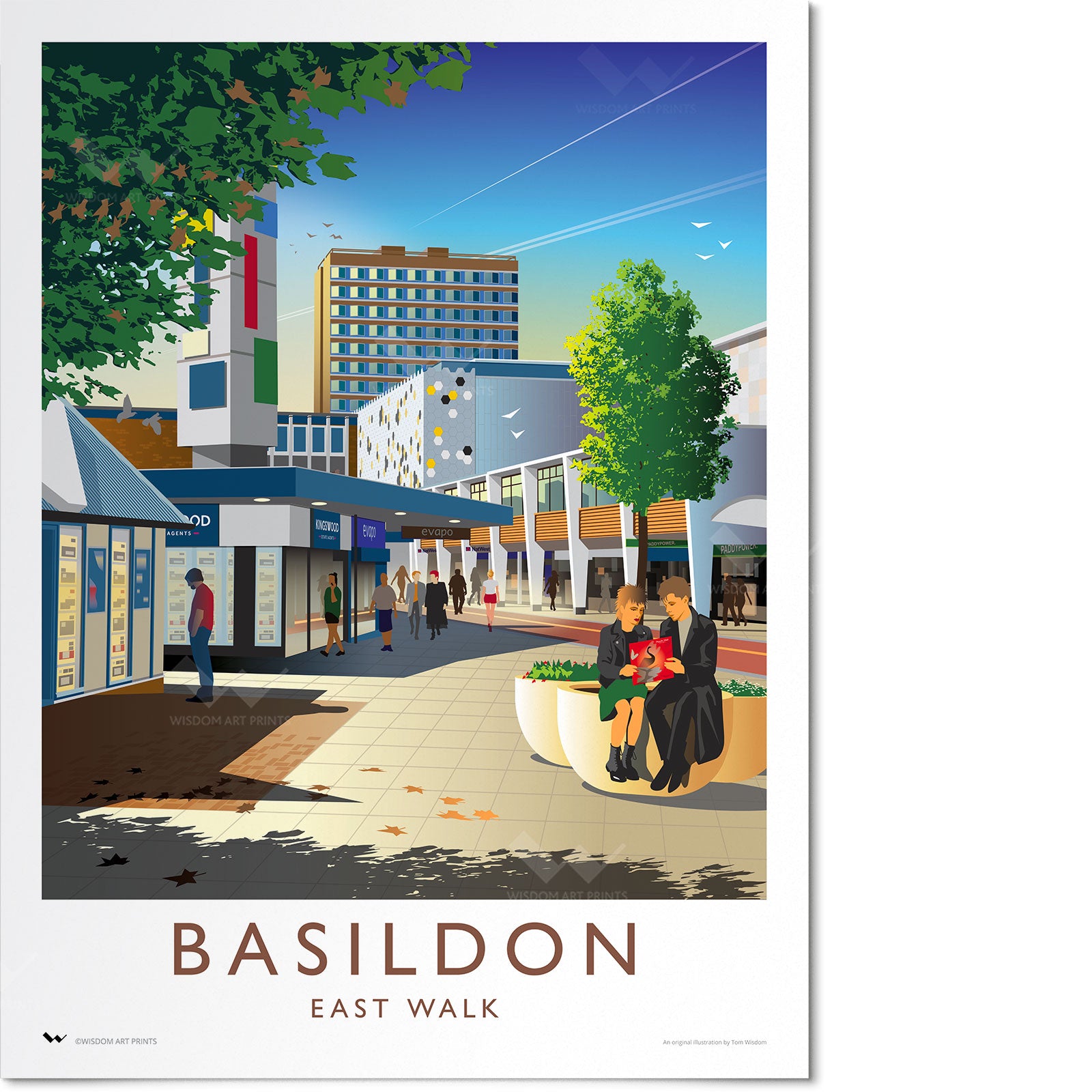 Basildon, Essex Travel Poster – Wisdom Art Prints