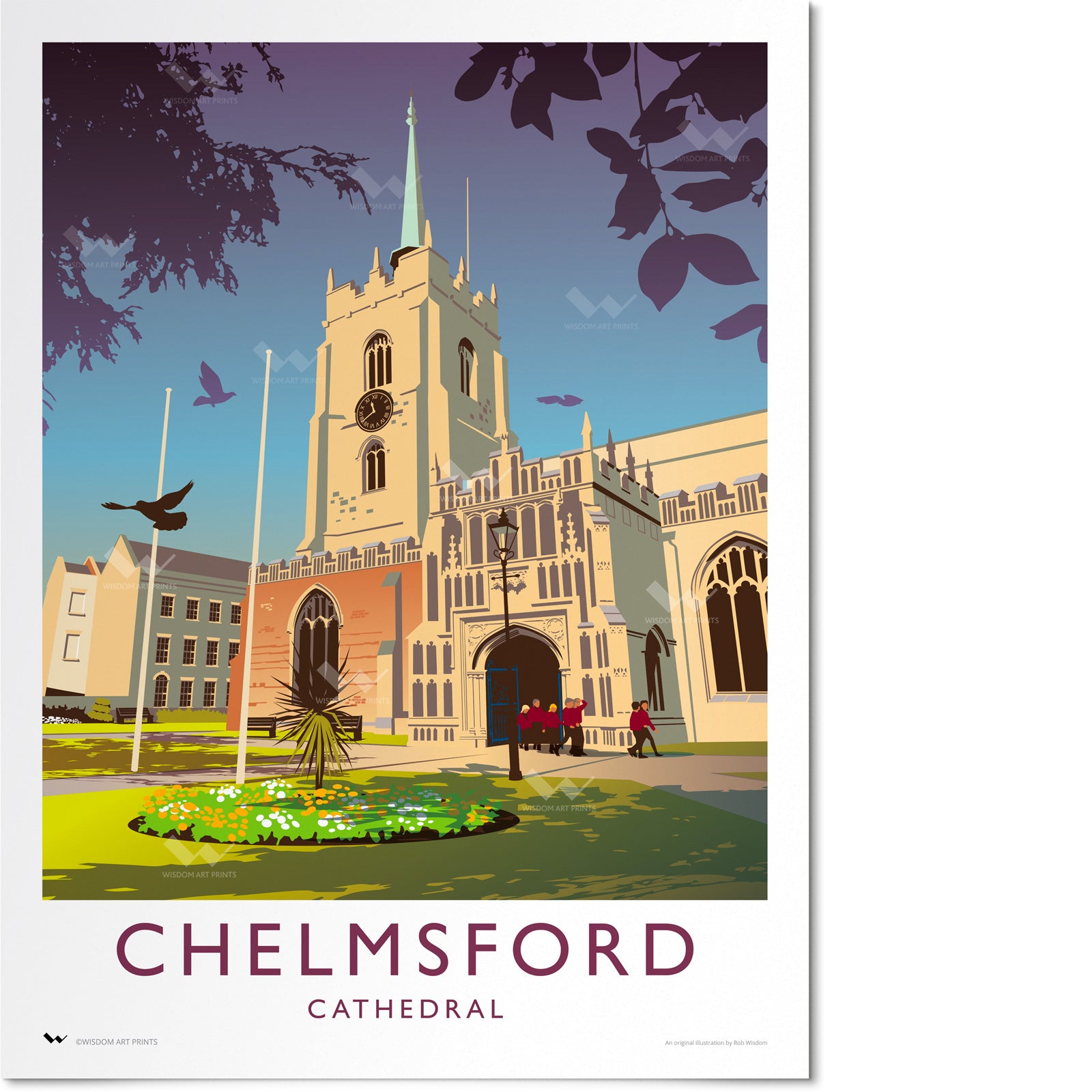 Chelmsford Cathedral, Essex Travel Poster – Wisdom Art Prints