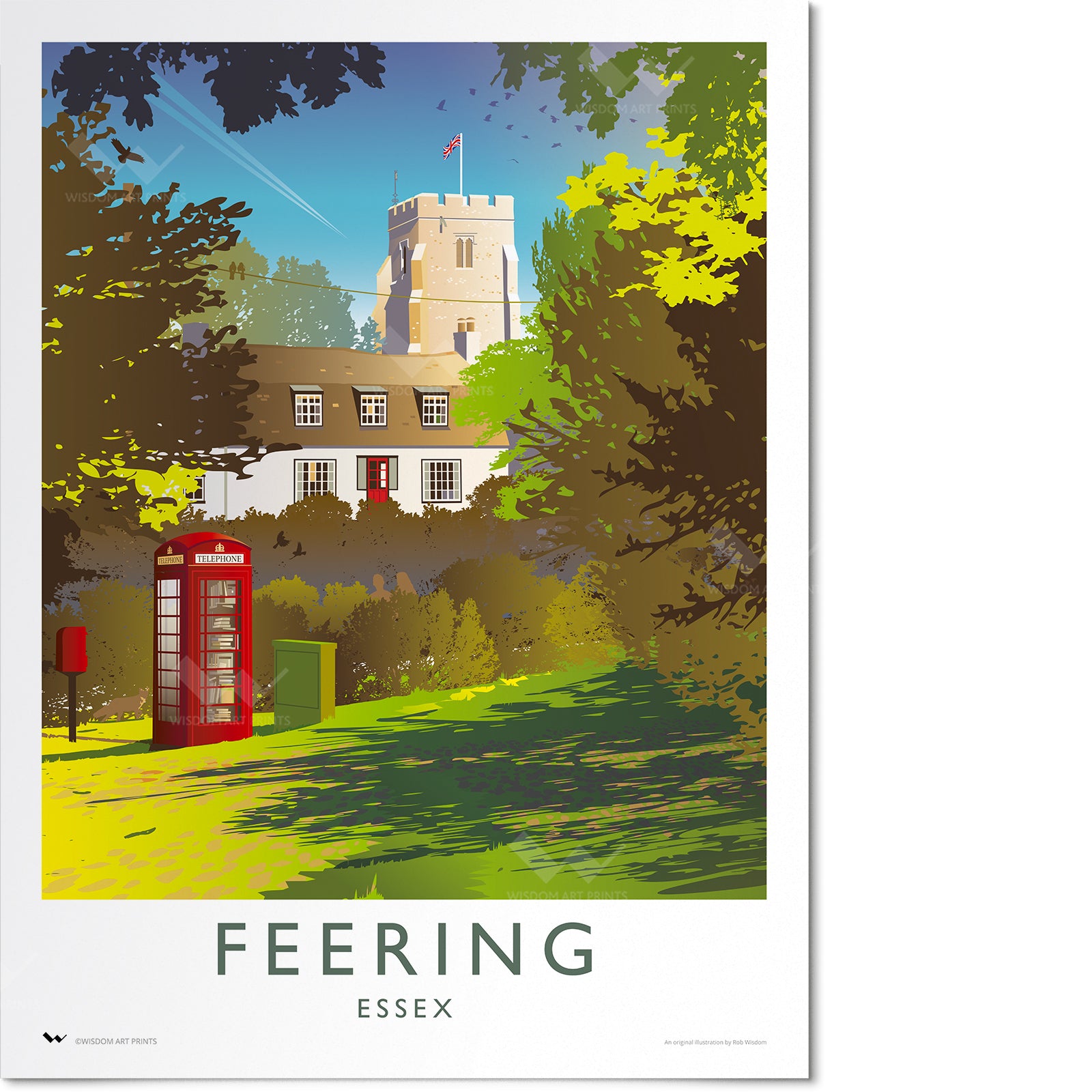 Feering, Essex Travel Poster – Wisdom Art Prints