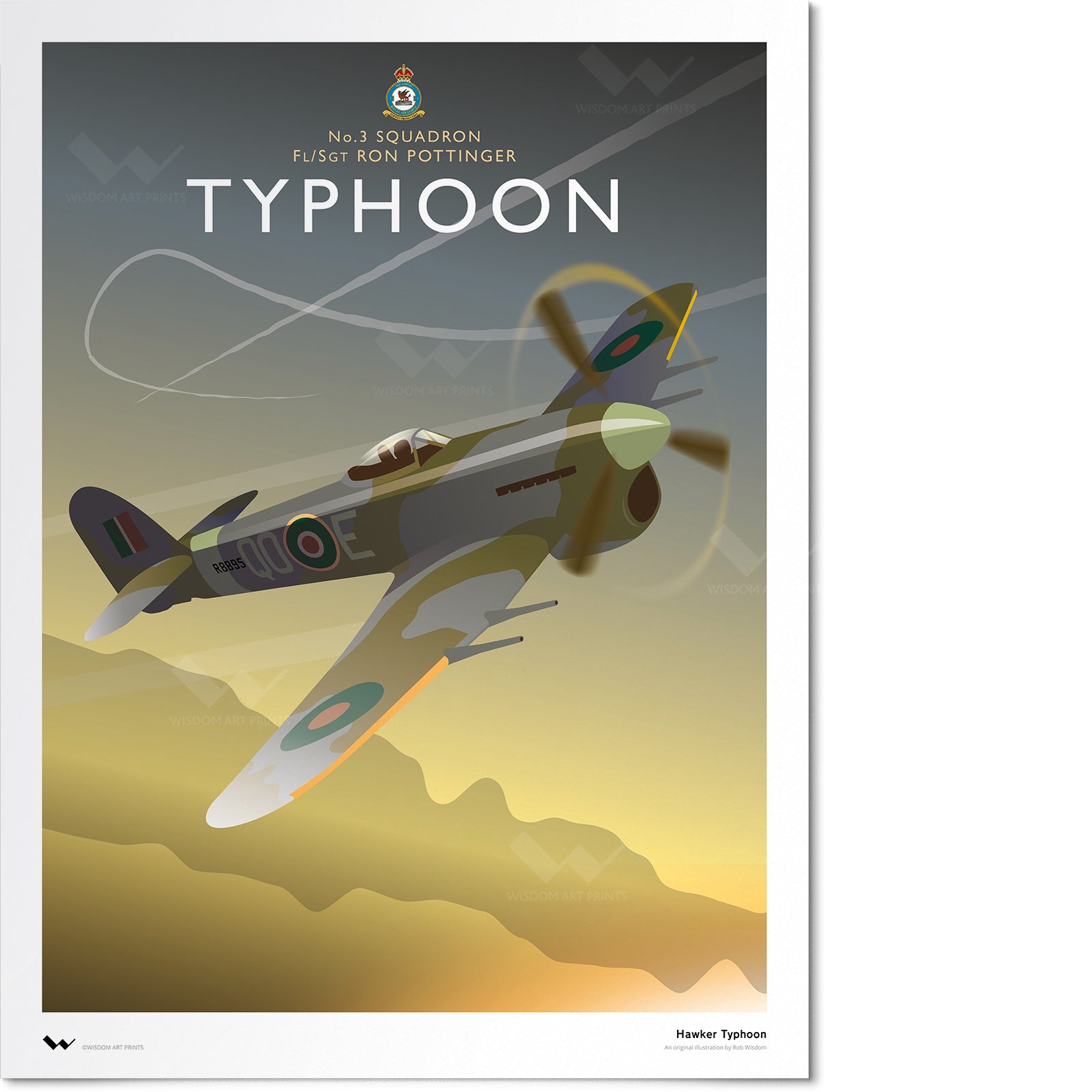 Hawker Typhoon (No. 3 Squadron) Art Print – Wisdom Art Prints