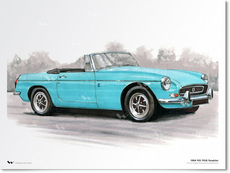 MG MGB Roadster Art Print – Wisdom Art Prints
