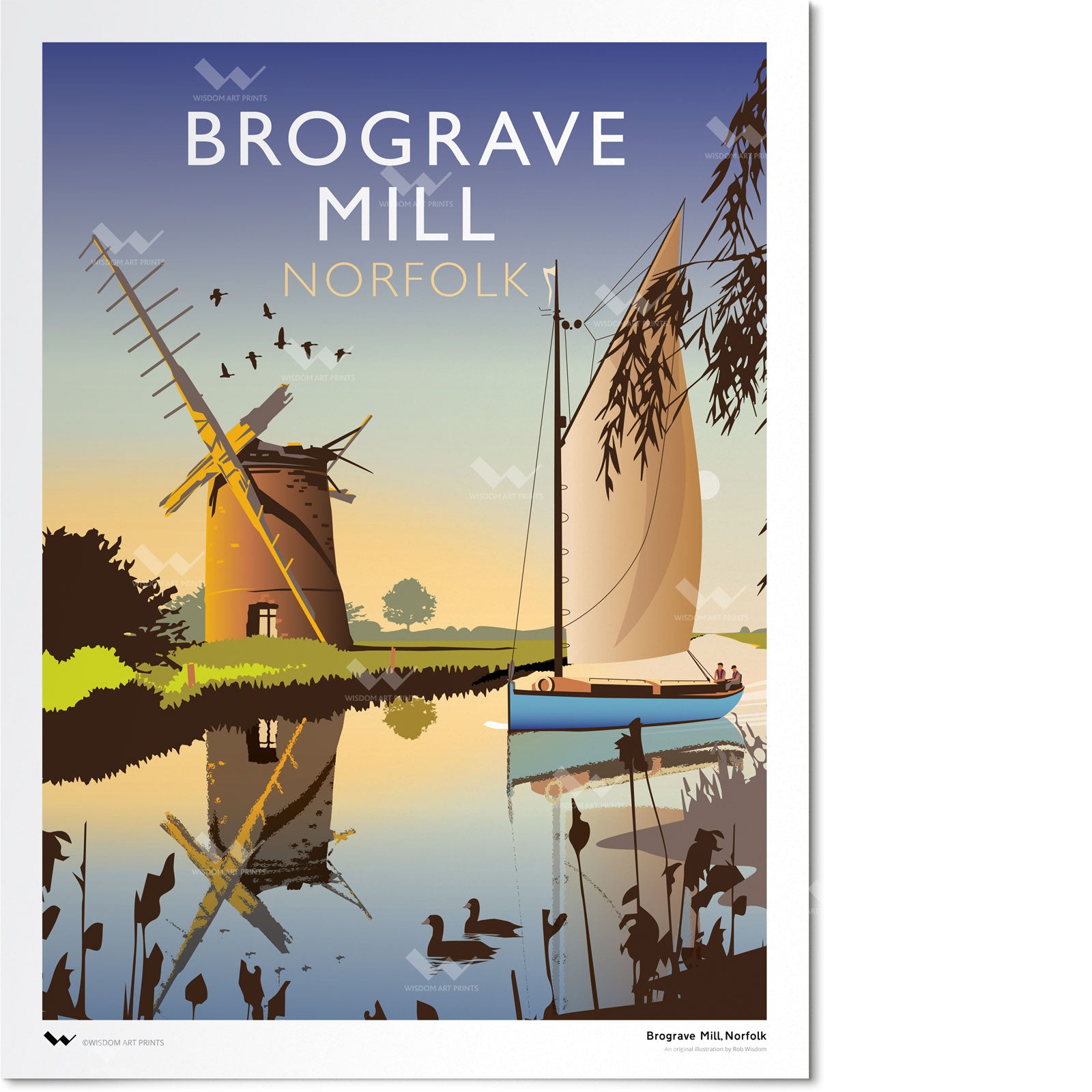Brograve Mill, Norfolk Art Print – Wisdom Art Prints