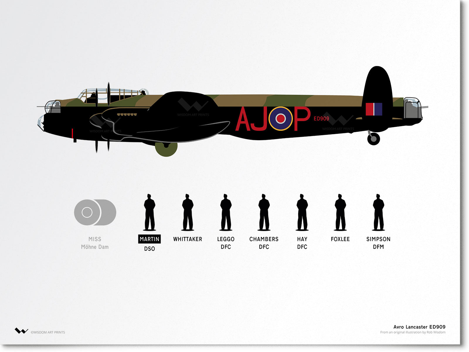 Avro Lancaster ED909 Art Print – Wisdom Art Prints