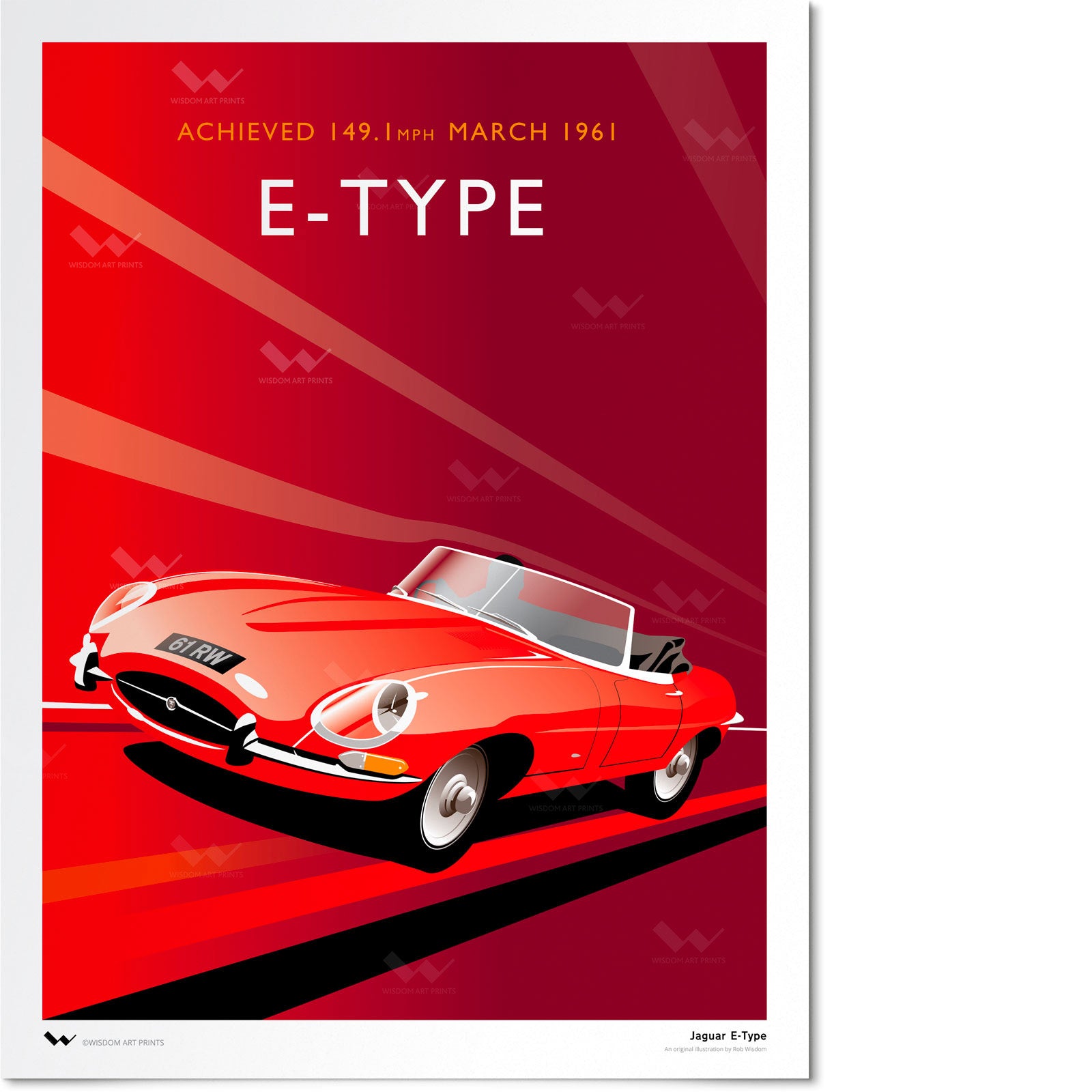 Jaguar E-Type Art Print – Wisdom Art Prints