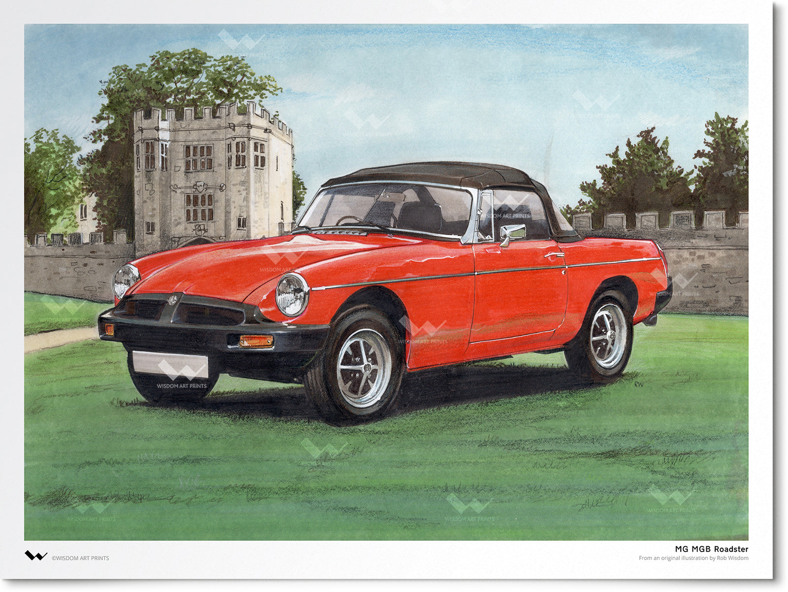 MG MGB Roadster Art Print – Wisdom Art Prints