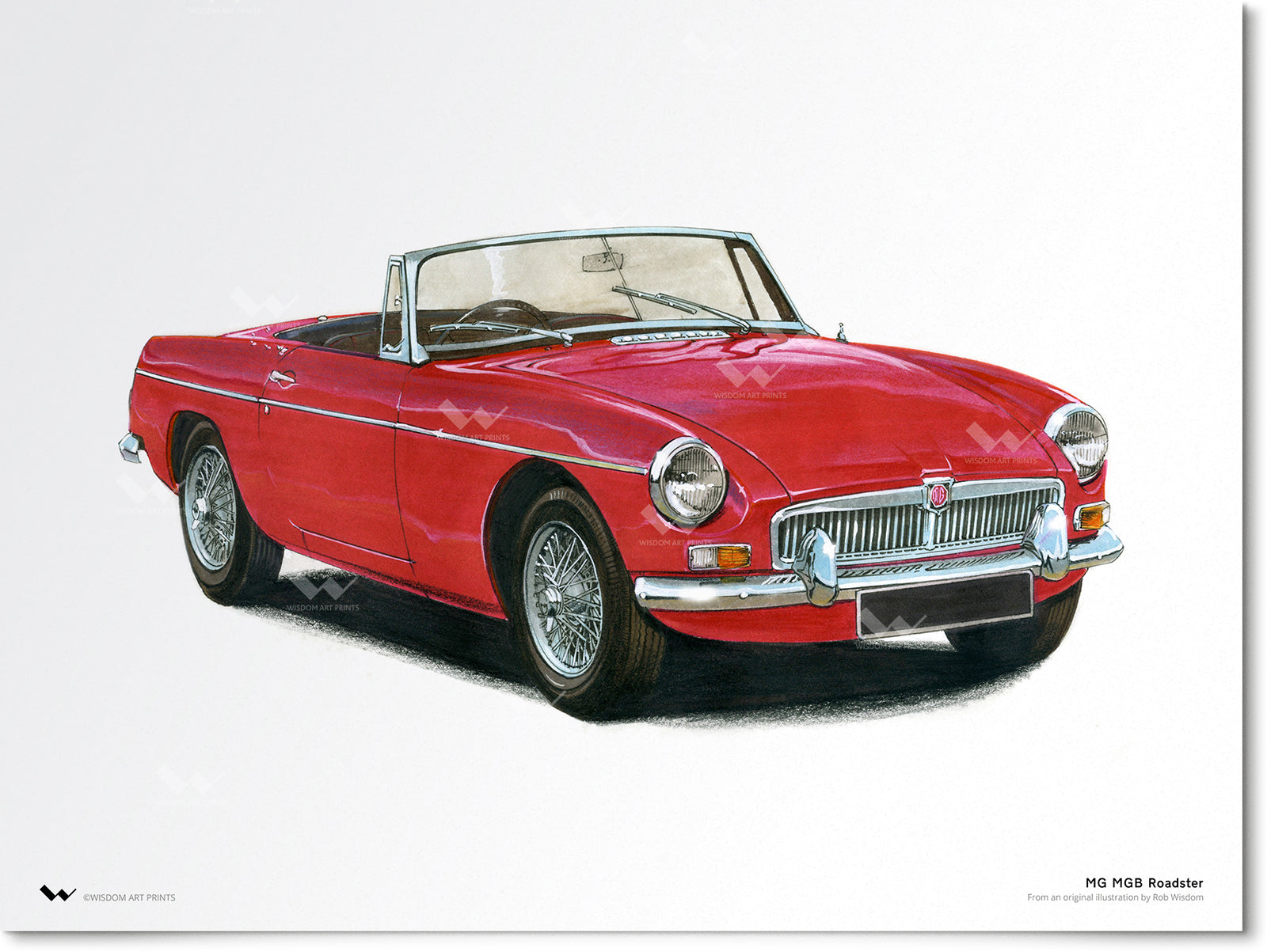 MG MGB Roadster Art Print – Wisdom Art Prints