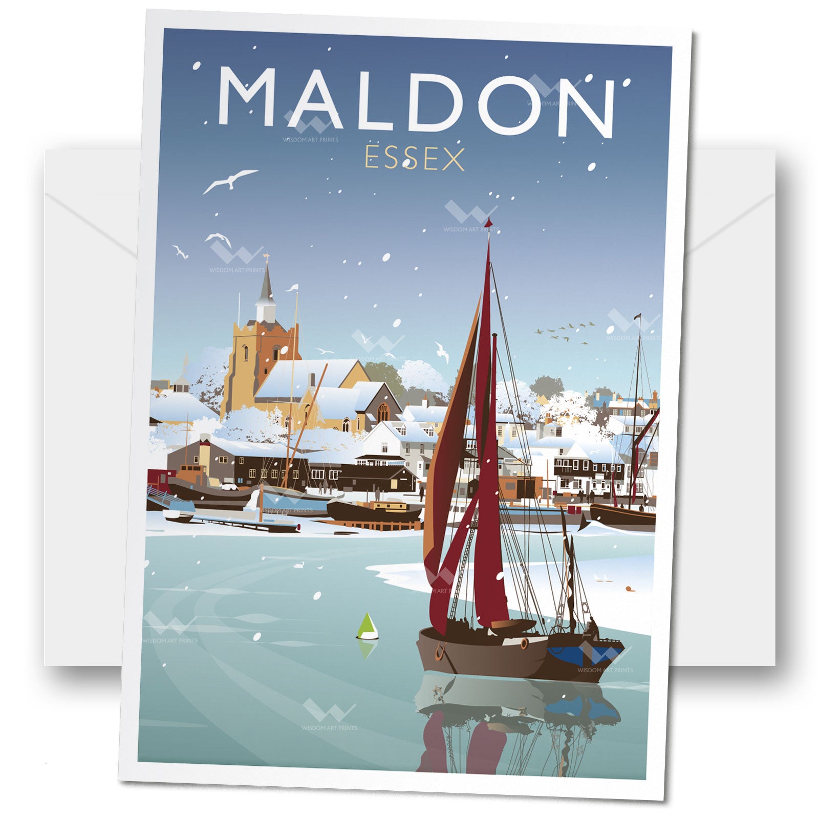 Maldon, Essex (Christmas) – Wisdom Art Prints