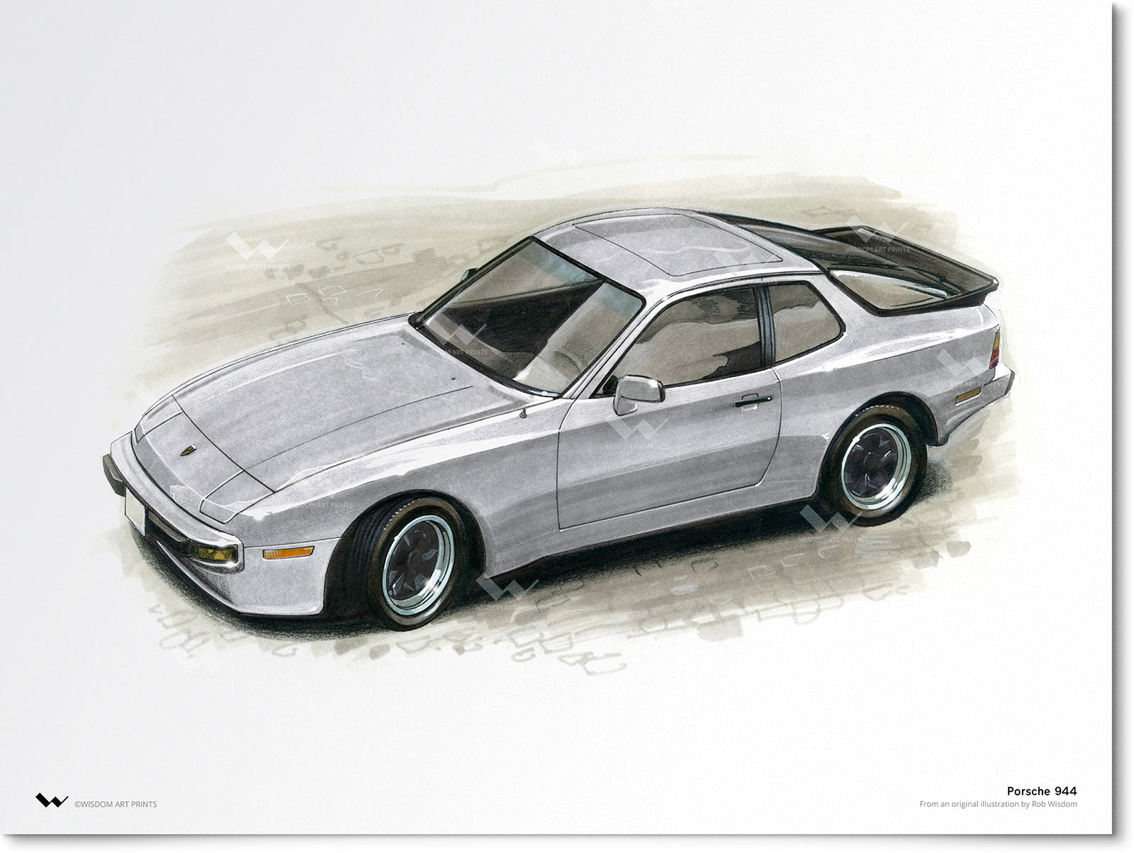 Porsche 944 Art Print – Wisdom Art Prints