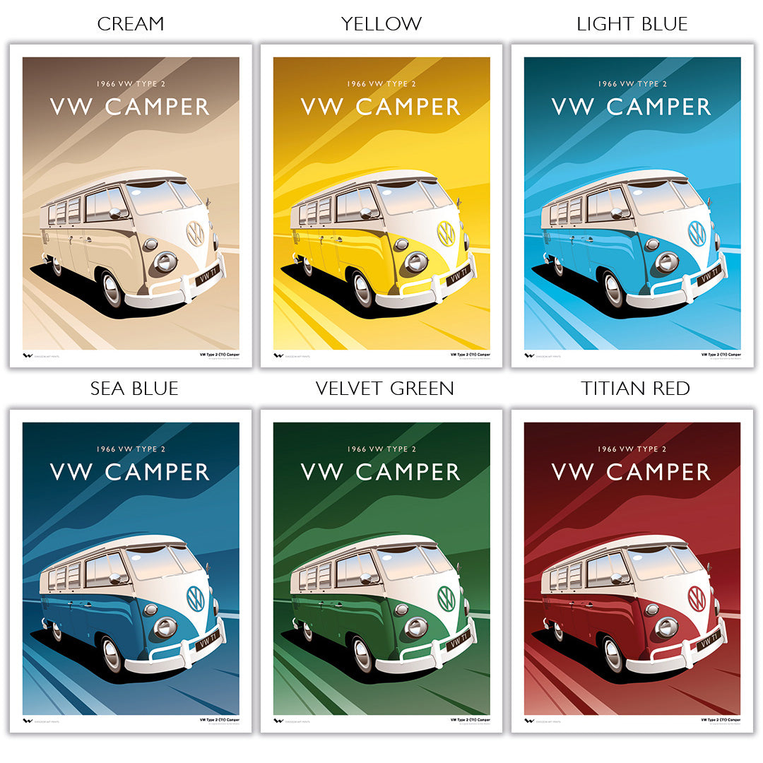 Volkswagen Camper Art Print – Wisdom Art Prints